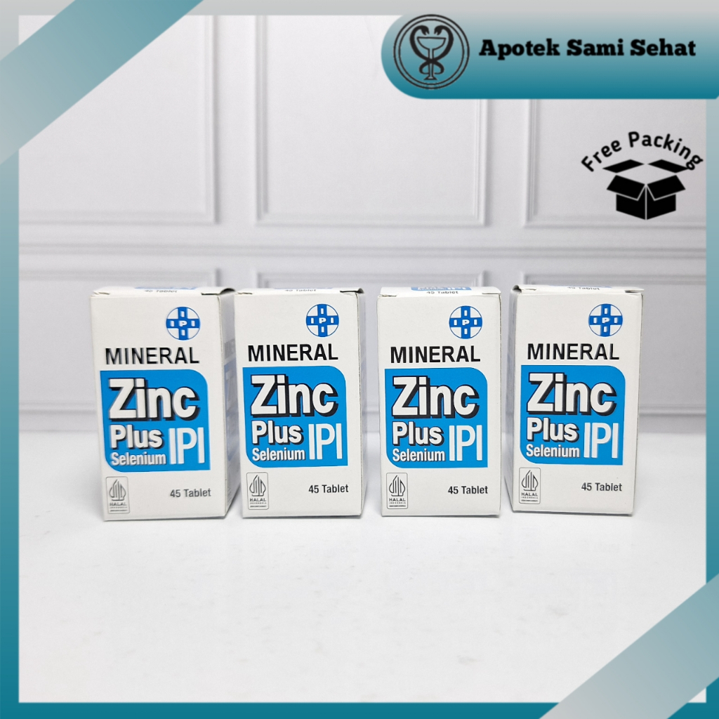 Jual 4 BOTOL IPI MINERAL ZINC PLUS SELENIUM ISI 45 TABLET | Shopee ...