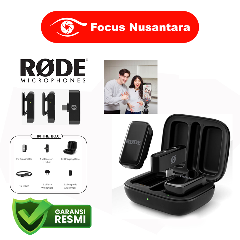 Jual RODE Wireless Micro 2-Person Ultra Compact Wireless Microphone System USB-C / Lightning ...
