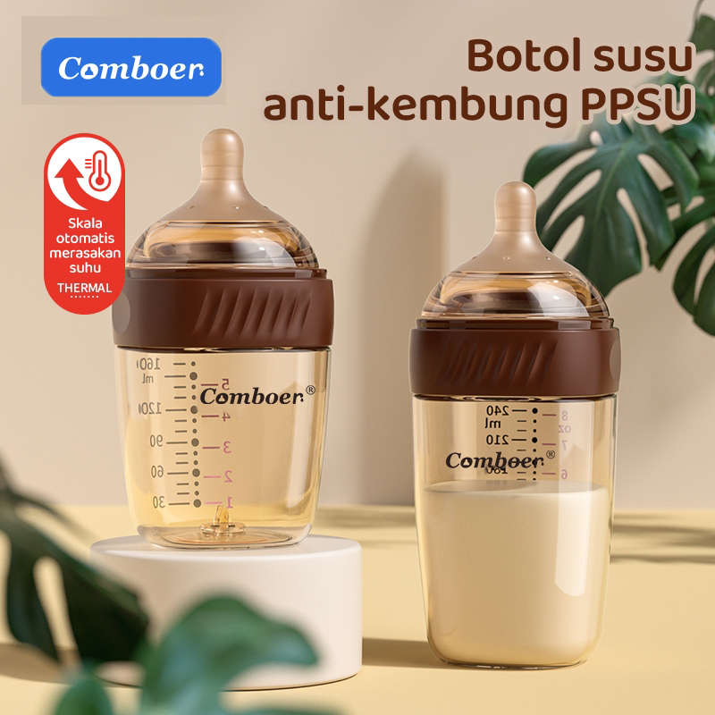 Jual Comboer PPSU Botol susu anti-kembung 60MM kaliber Anti Perut Kembung Skala Suhu ASI Imitasi ...