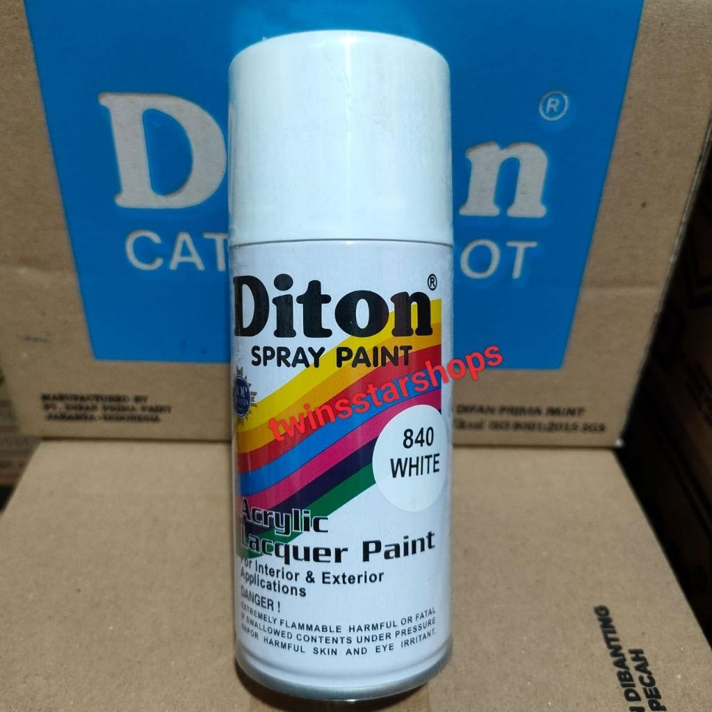 Jual Pilok Pilox Pylox Diton White 840 Putih Glossy Cat Semprot Spray ...