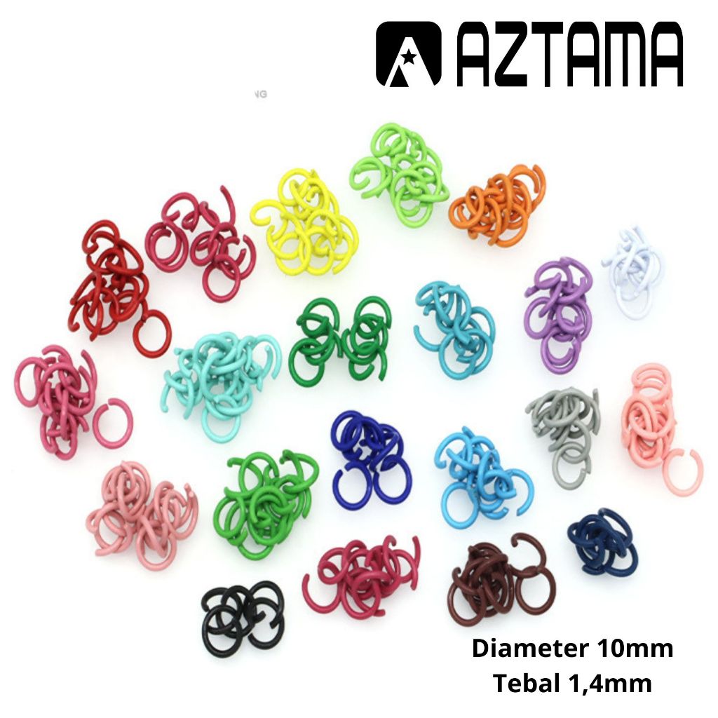 Jual Jump Ring Ganci A05 (ISI 100PCS) Model Open Terbuka Diameter 10mm Tebal 1,4mm | Shopee ...