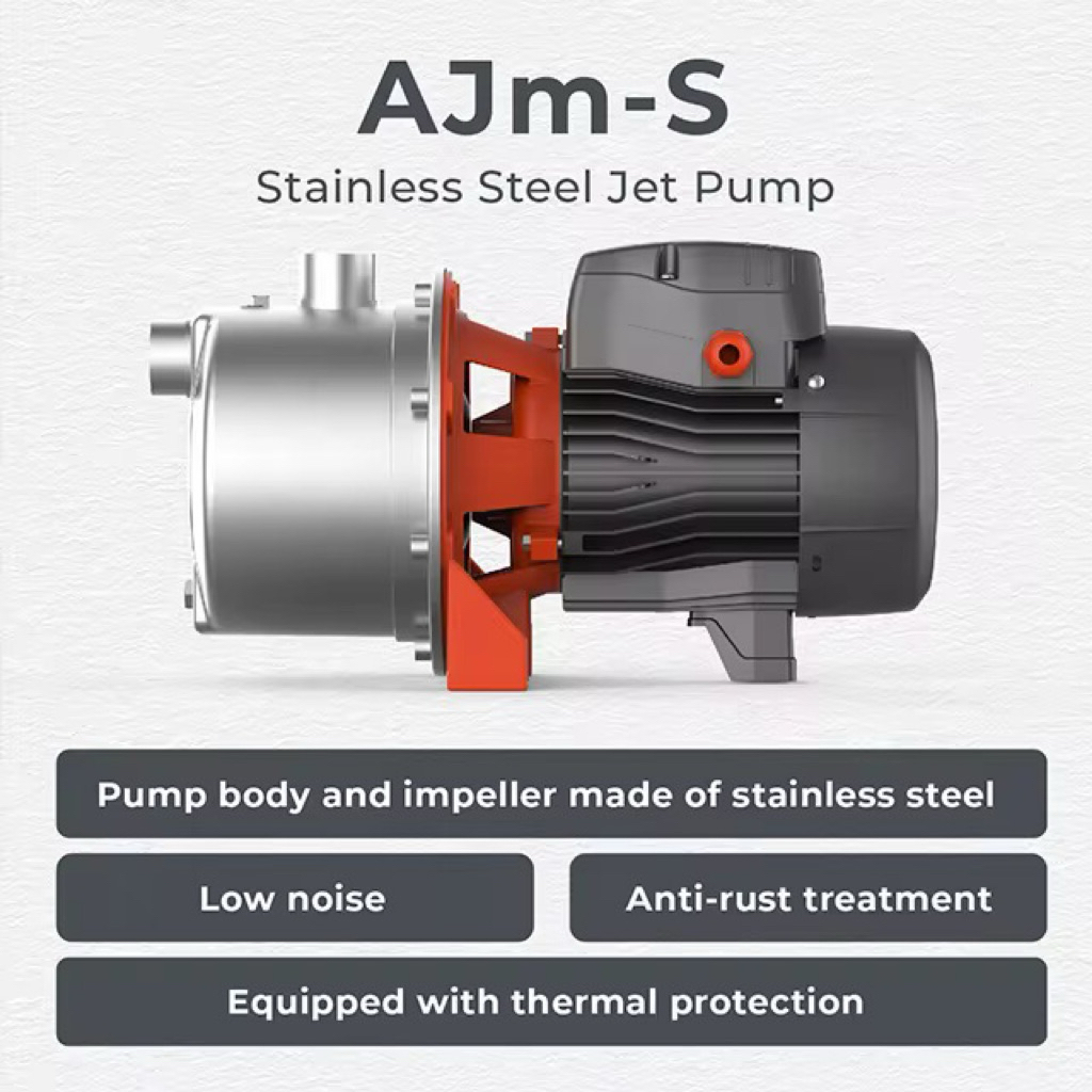 Jual Pompa air semi jet pump stainless merk LEO tipe AJM30s | Shopee ...