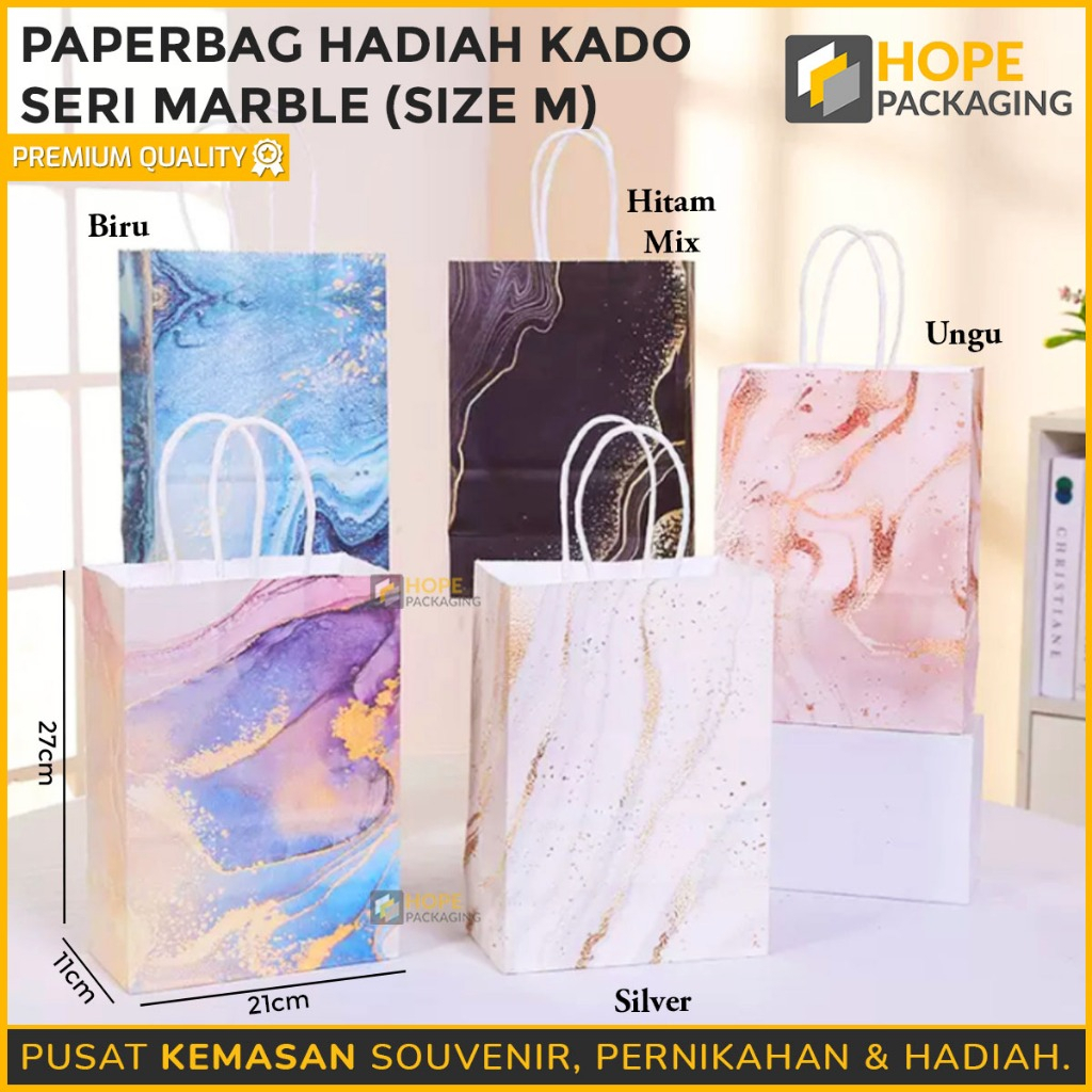 Jual Paper Bag Motif Marble/ Tas Kado Hadiah Vintage/ Tas Jinjing Motif ...