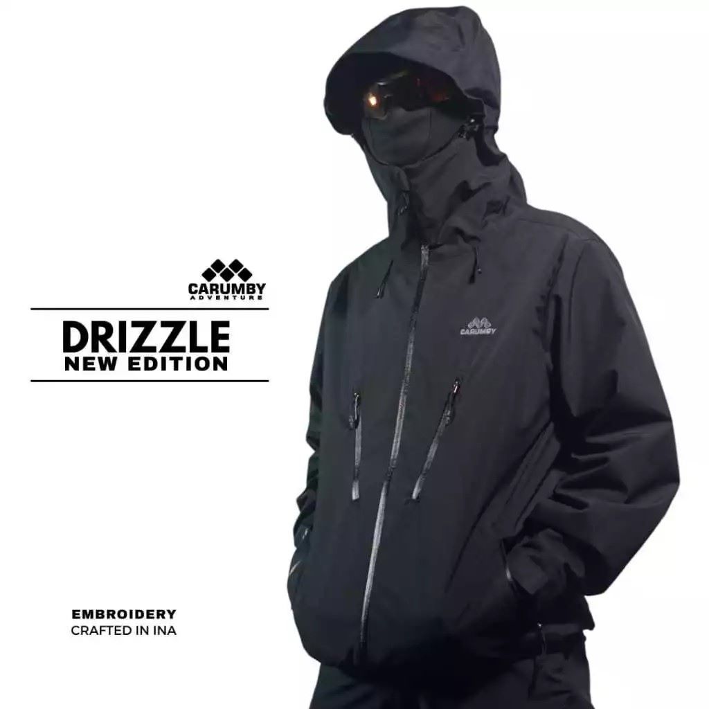 Jual JAKET GUNUNG GORCORE CARUMBY DRIZZLE HITAM BORDIR MICRO | Shopee ...
