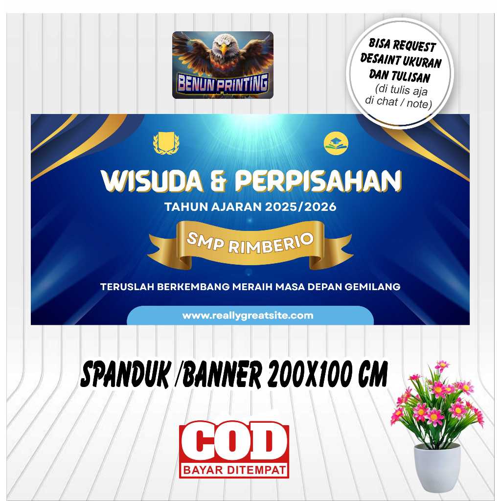 Jual Spanduk Banner Wisuda & Perpisahan Terbaru Costum Desain Ukuran ...