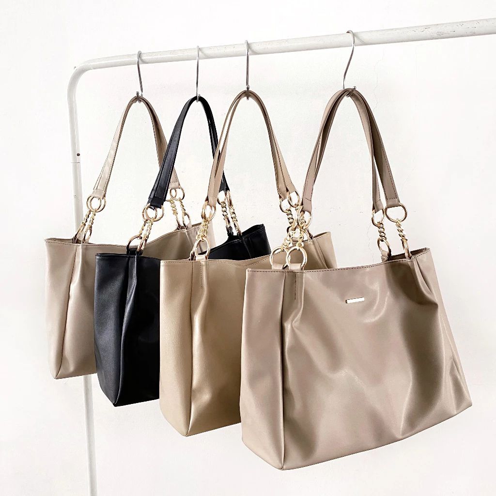 Jual Nadine Tote Bag Tas Wanita Simpel elegan Tas kuliah | Shopee Indonesia
