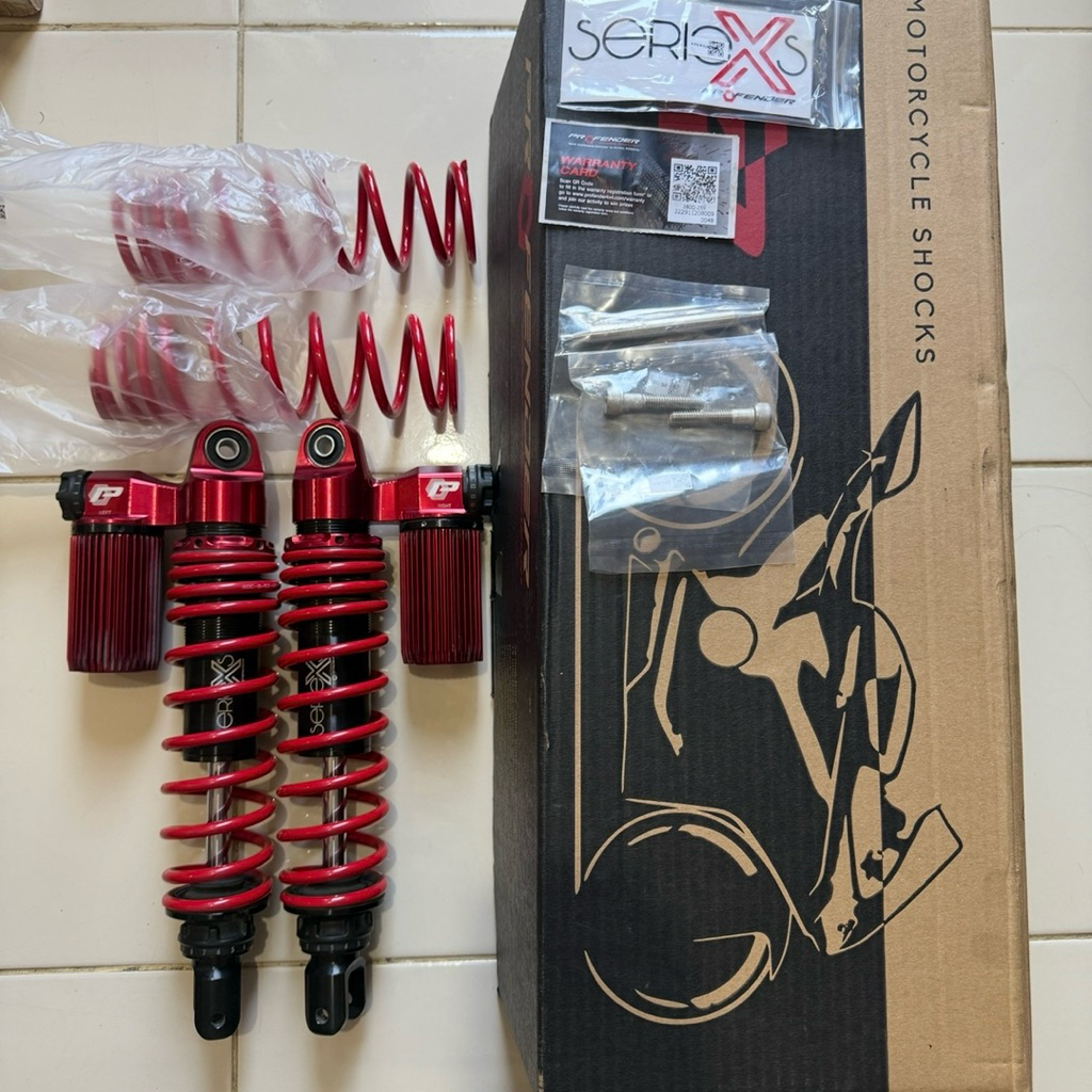 Jual shock profender x series red untuk xmax 330mm | Shopee Indonesia