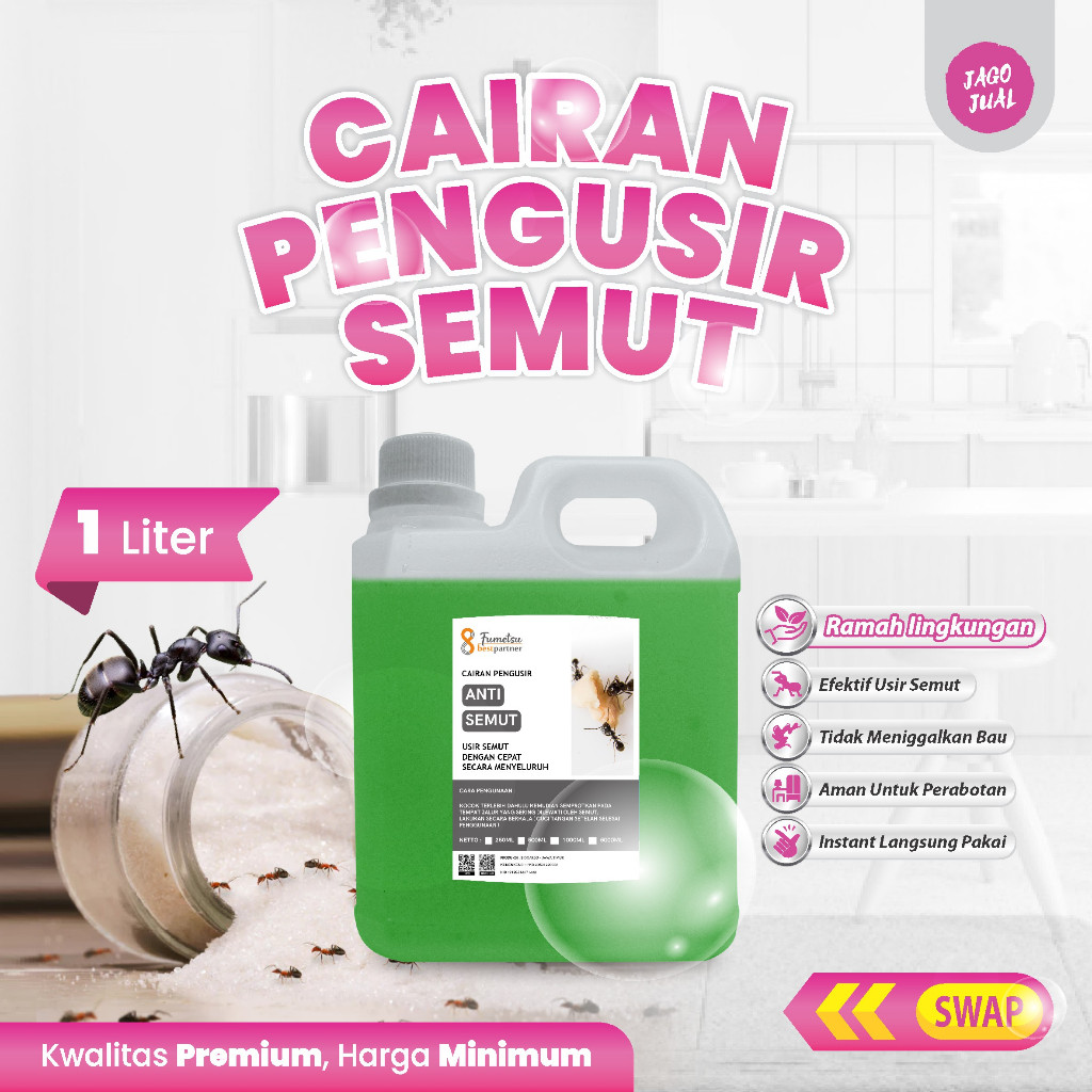 Jual Obat Racun Pengusir Anti Semut Super Ampuh Kemasan 1 Liter Jerigen ...