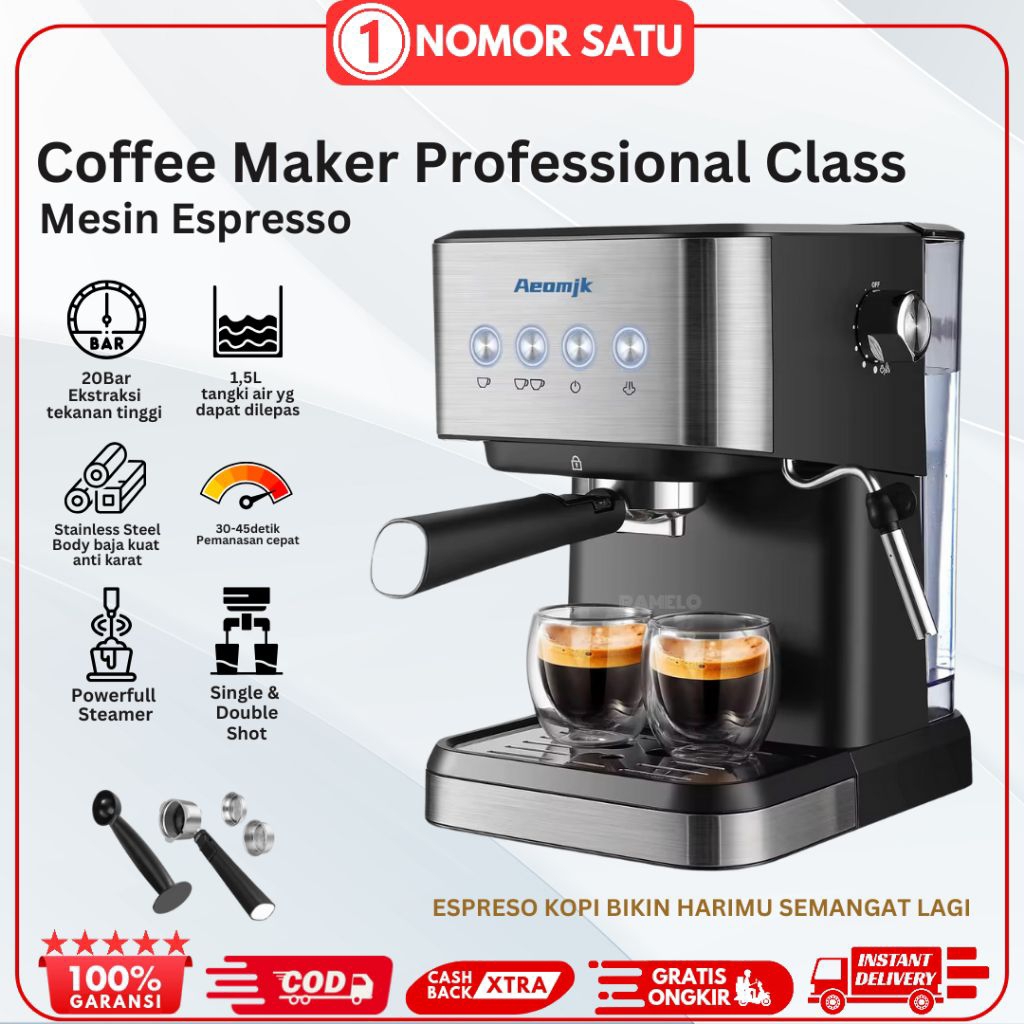 Jual Mesin Pembuat Kopi Espresso Otomatis Italian Coffee Maker Machine ...