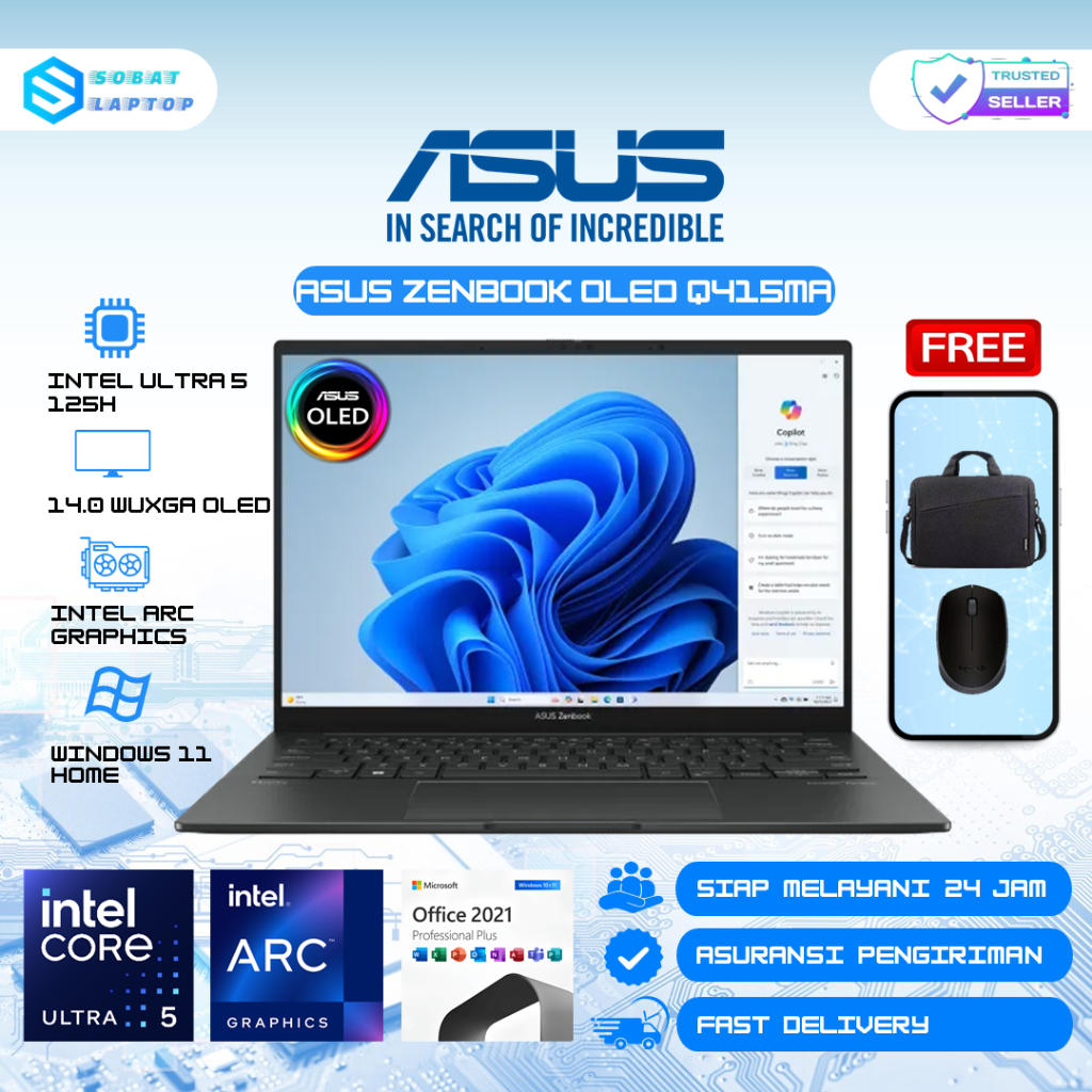 Jual Asus Zenbook 14 Oled Q415MA Intel Ultra 5 125H Ram 8GB 1TB SSD ...