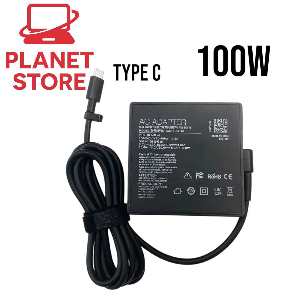 Jual Charger Adaptor Laptop Axioo Hype 5 AMD X6 Ryzen 20V 5A 100W Usb ...