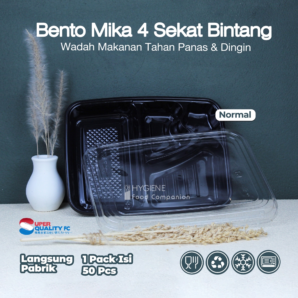 Jual Bento Mika 4 Sekat/Lunch Box Bento/Bento Tray | Shopee Indonesia