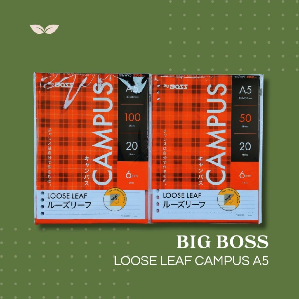 Jual LOOSE LEAF || BIG BOSS LOOSE LEAF CAMPUS A5 | Shopee Indonesia