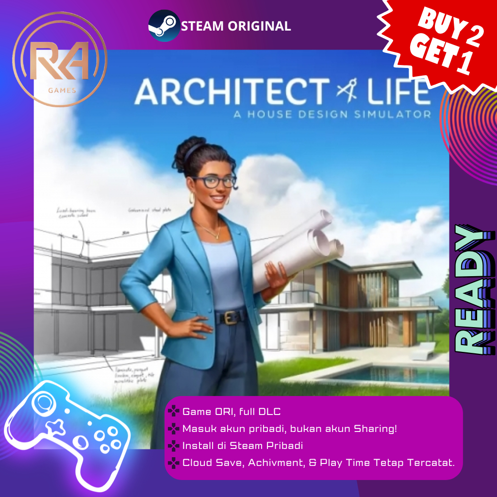 Jual Architect Life A House Design Simulator game PC original stim ...