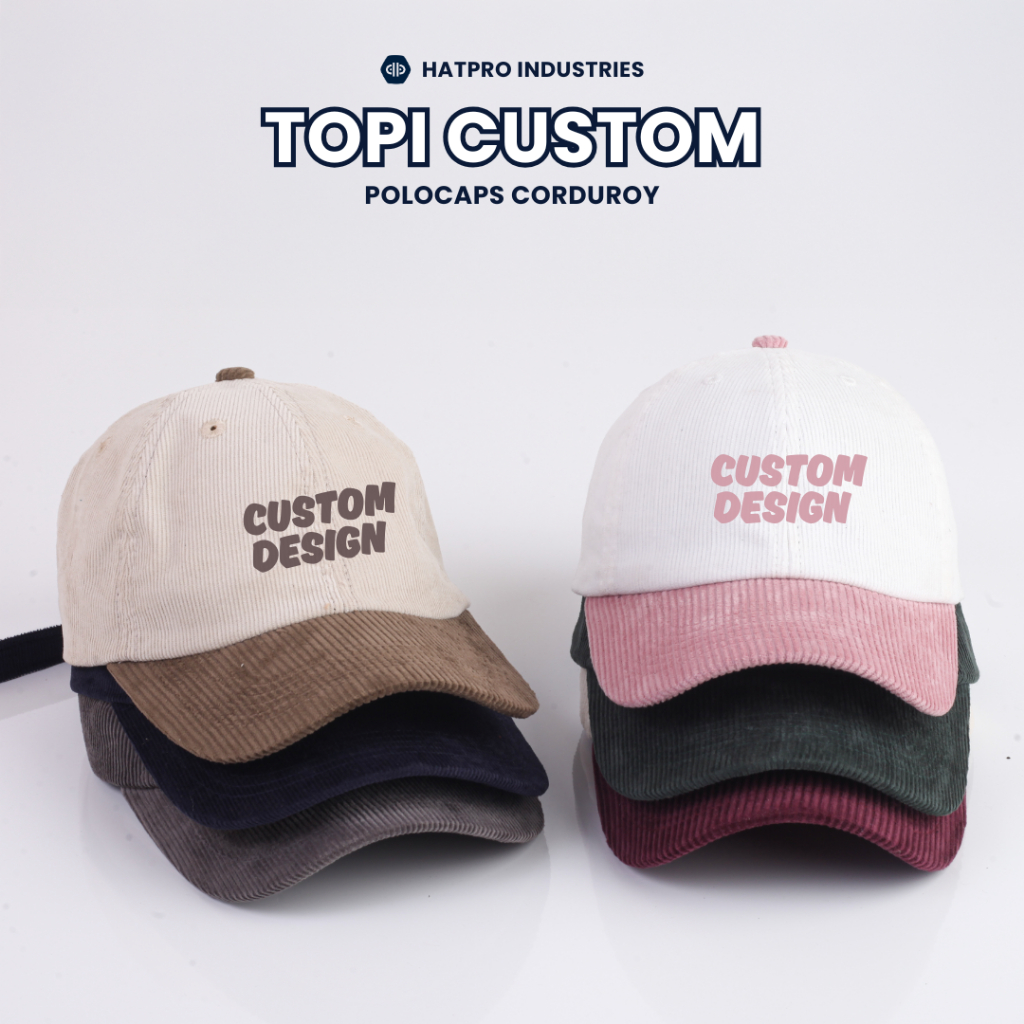 Jual Hatpro - Topi Polo Caps Corduroy Premium Clothing Dewasa Custom ...