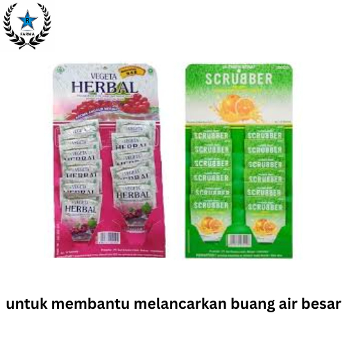 Jual Vegeta Herbal isi 12 sachet Rasa Anggur dan scrubber hi fiber ...