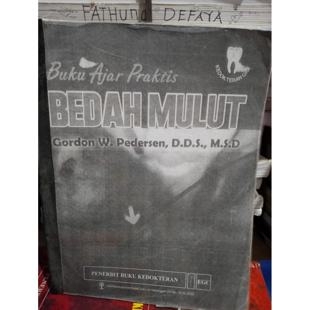 Jual BUKU AJAR PRAKTIS BEDAH MULUT OLEH GORDON W. PEDERSEN | Shopee ...