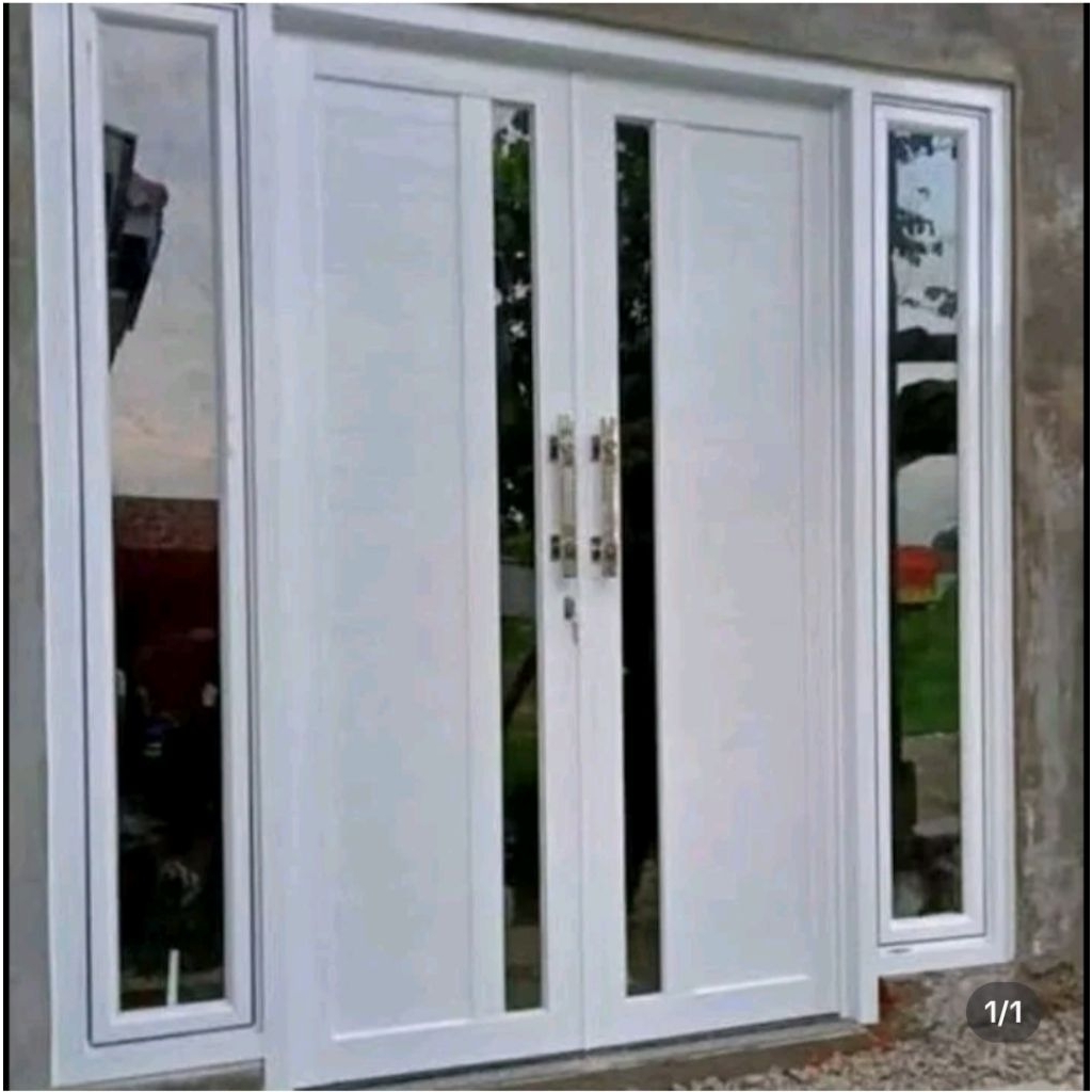 Jual PINTU UTAMA ALUMUNIUM full set 3inchi T210xL120 LENGKAP DUA ...