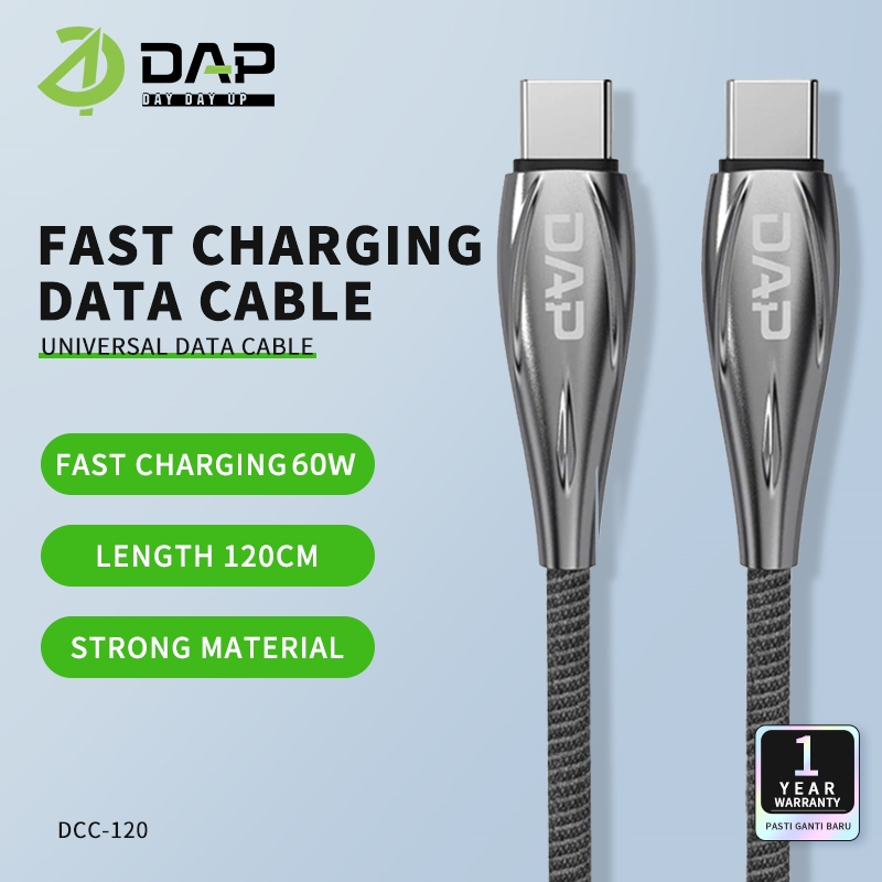Jual DAP Kabel Data Fast Charge Type C to Type C Power Delivery 60W ...