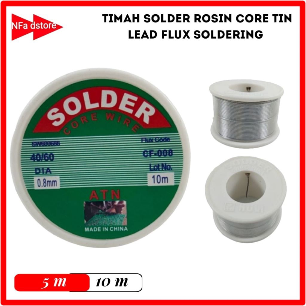 Jual Timah Solder Rosin Core Tin Lead Flux Soldering Kabel Welder Iron ...