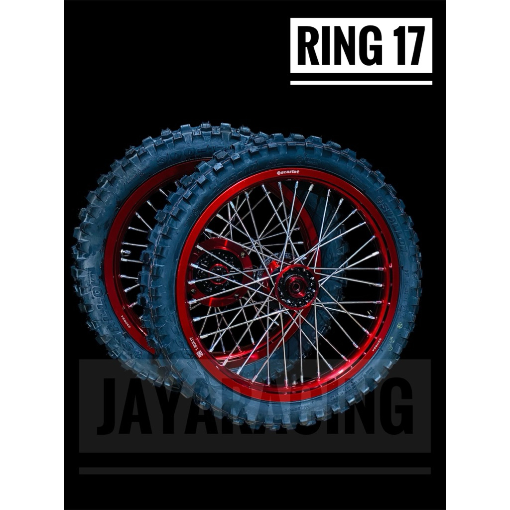 Jual VELG SET SCARLET RING 17 BAN TRAIL CROSS KLX 150 DTRACKER 150 CRF ...