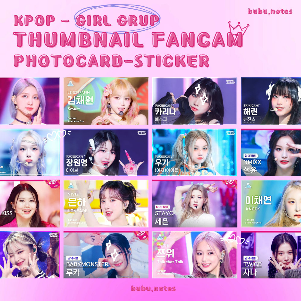 Jual Kpop Girl Grup - Fancam Thumbnail YT Freebies Kpop Photocard ...