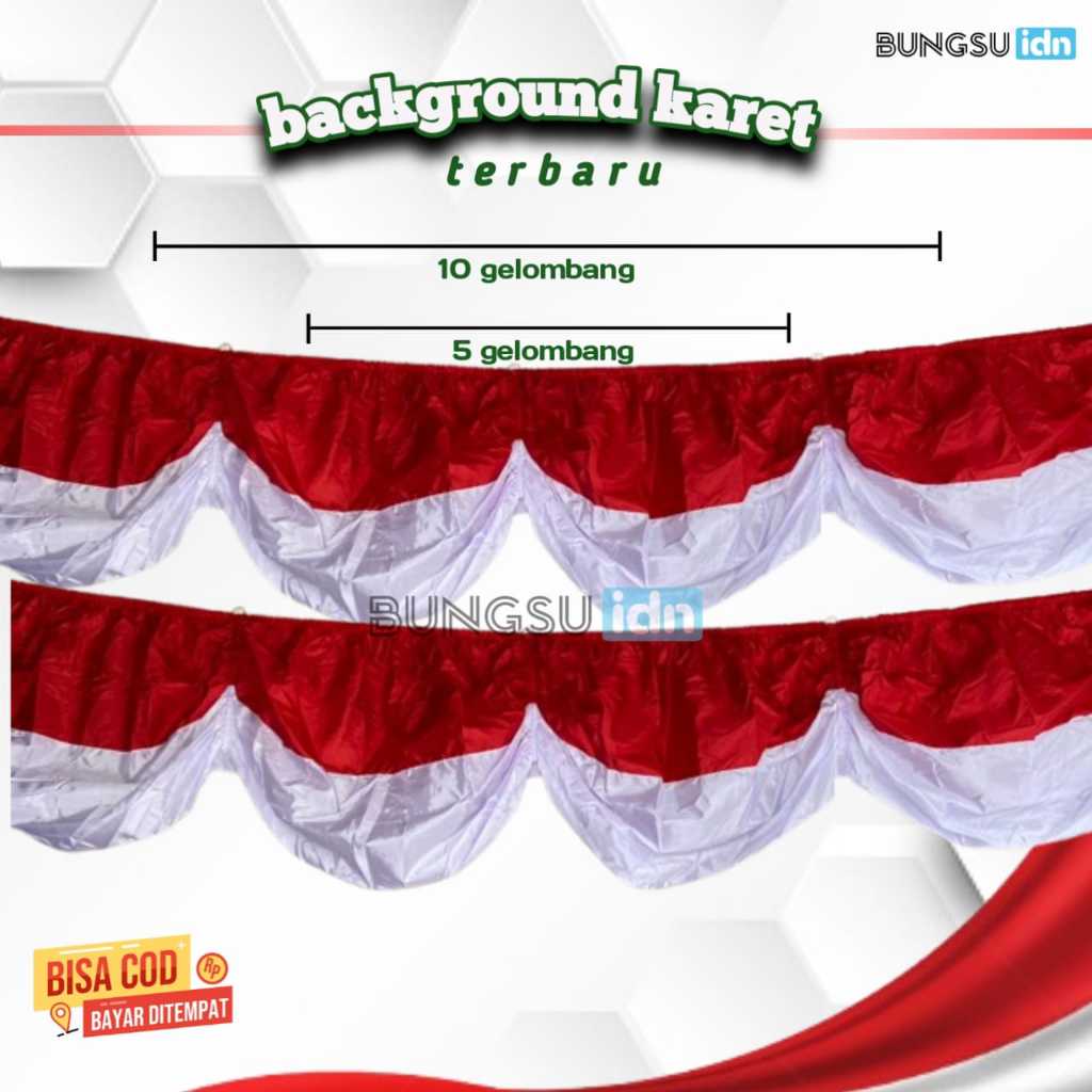 Jual bendera background karet gelombang kualitas nomor satu di indonesia umbul umbul | Shopee ...