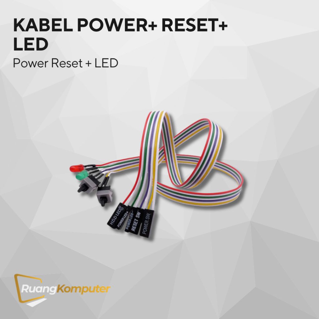 Jual KABEL POWER RESET LED Pc Switch Button Tombol Front Panel ...