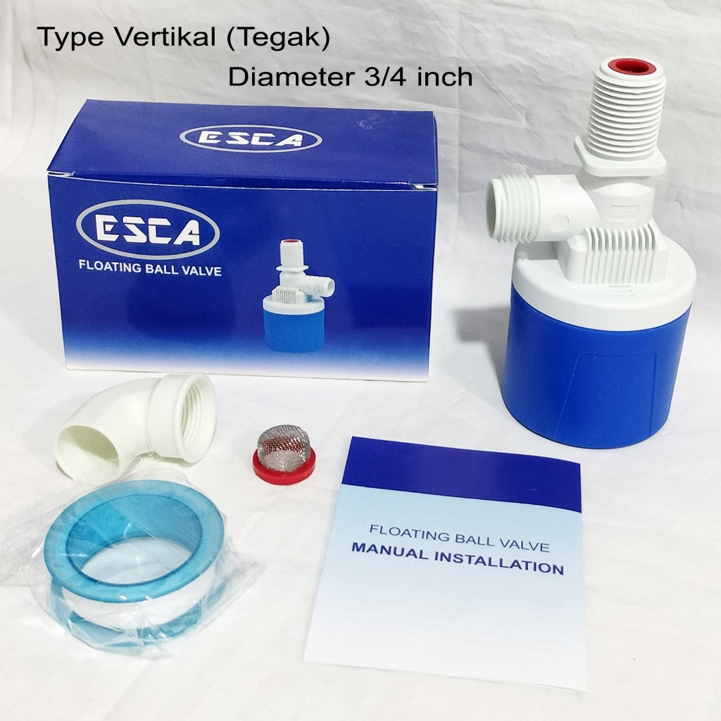Jual ESCA Kran Otomatis Keran Tandon Tendon Air Toren Pelampung Bak ...