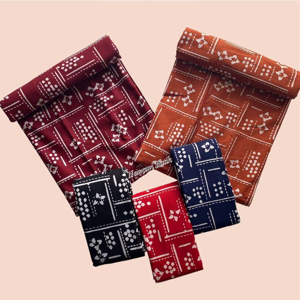 Jual KAIN BATIK CAP 1WARNA (MOTIP SASHIKO BUNGA) | Shopee Indonesia