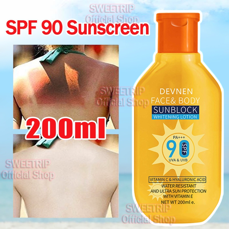 Jual Glowing Up Sunscreen Lotion SPF 90 PA+++ 200g Kapasitas besar ...