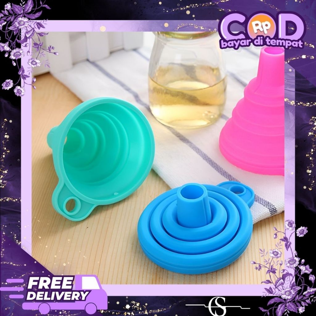 Jual Corong Air & Minyak Silikon Portable Penuang Air Corong Kuah ...