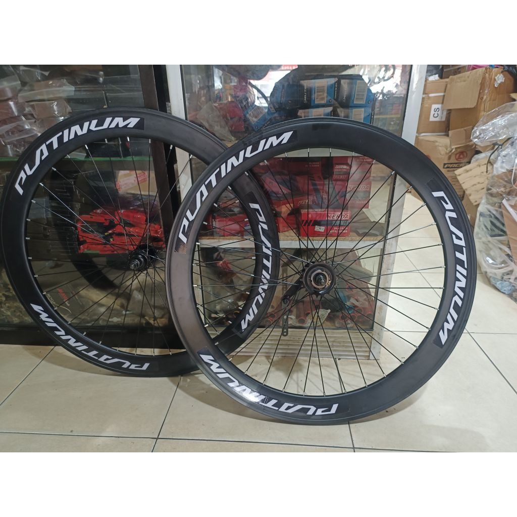 Jual wheelset sepeda fixie 700c tinggi velk 6cm merk platinum model rem ...