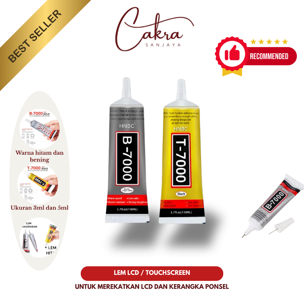 Jual CAKRA Lem LCD Lem Touchscreen B-7000 T-7000 3ml / 15ml | Shopee Indonesia