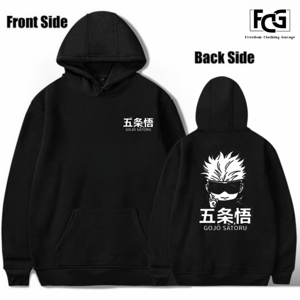 Jual Hoodie FCG Hitam GOJO SATORU Bahan Fleece Tebal Sweaters Pria ...