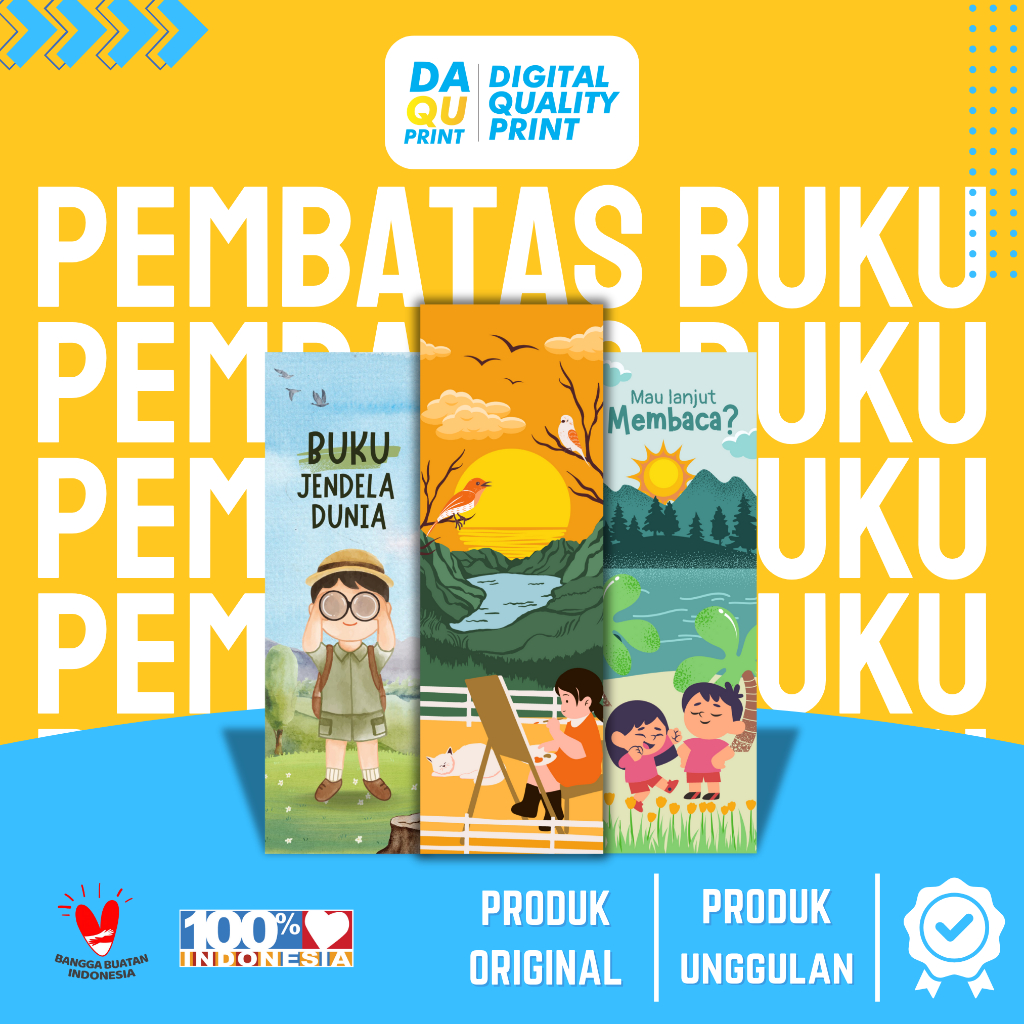 Jual Cetak Bookmark Custom – Pembatas Buku Aesthetic – Bahan Tebal ...