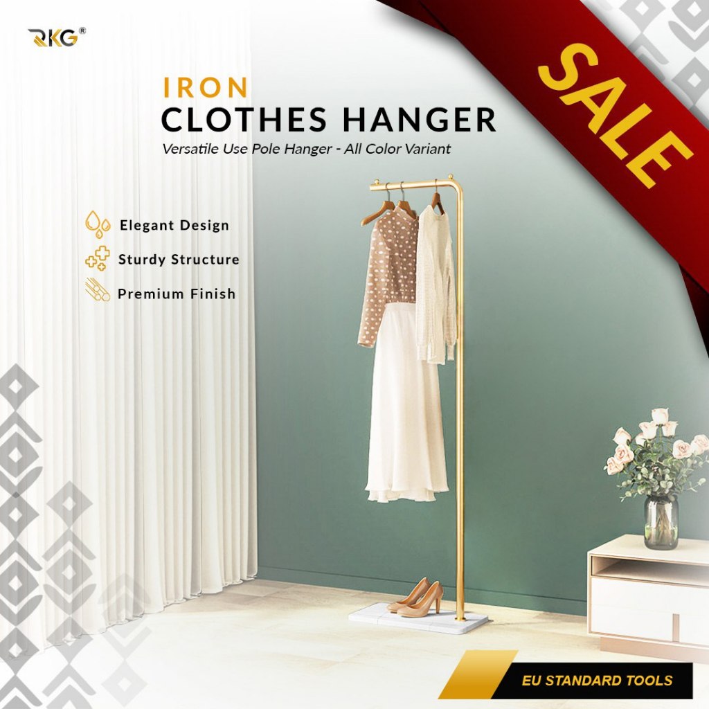Jual Rak Gantungan Baju Mantel Tas Nordic Berdiri Standing Clothes ...