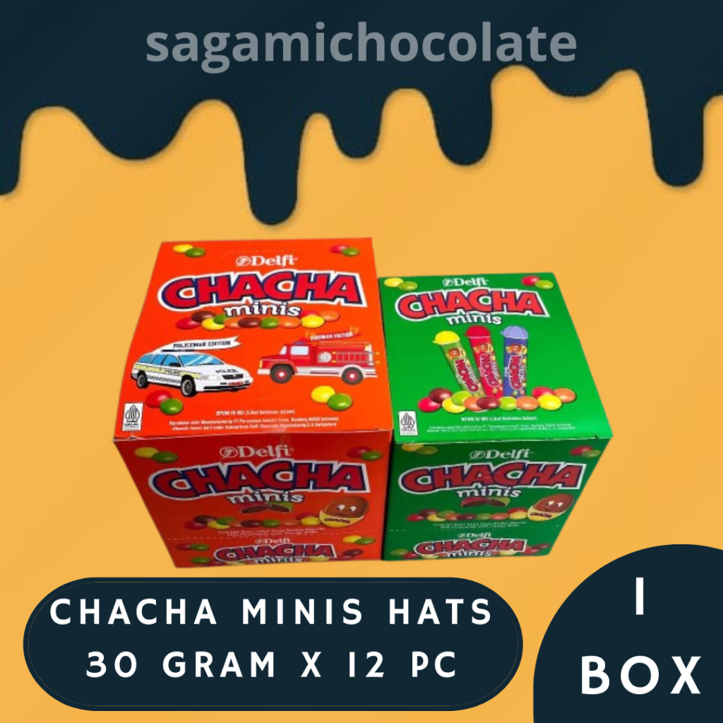Jual CHA CHA MILK CHOC MINIS 30 GRAM 1 BOX ISI 12 | CHACHA COKLAT TUBE ...
