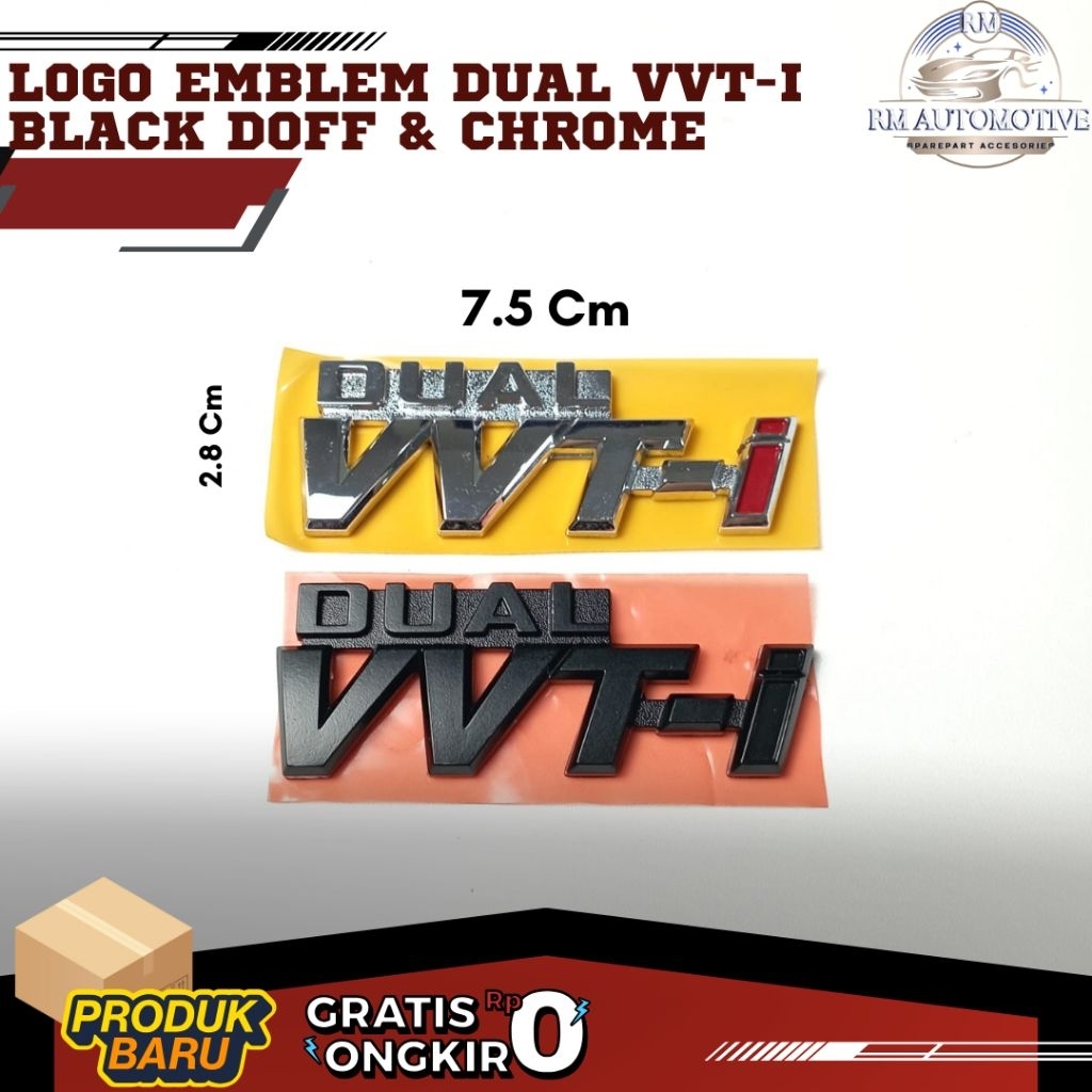 Jual Logo Emblem Tulisan Dual VVT-i Kecil Original | Shopee Indonesia