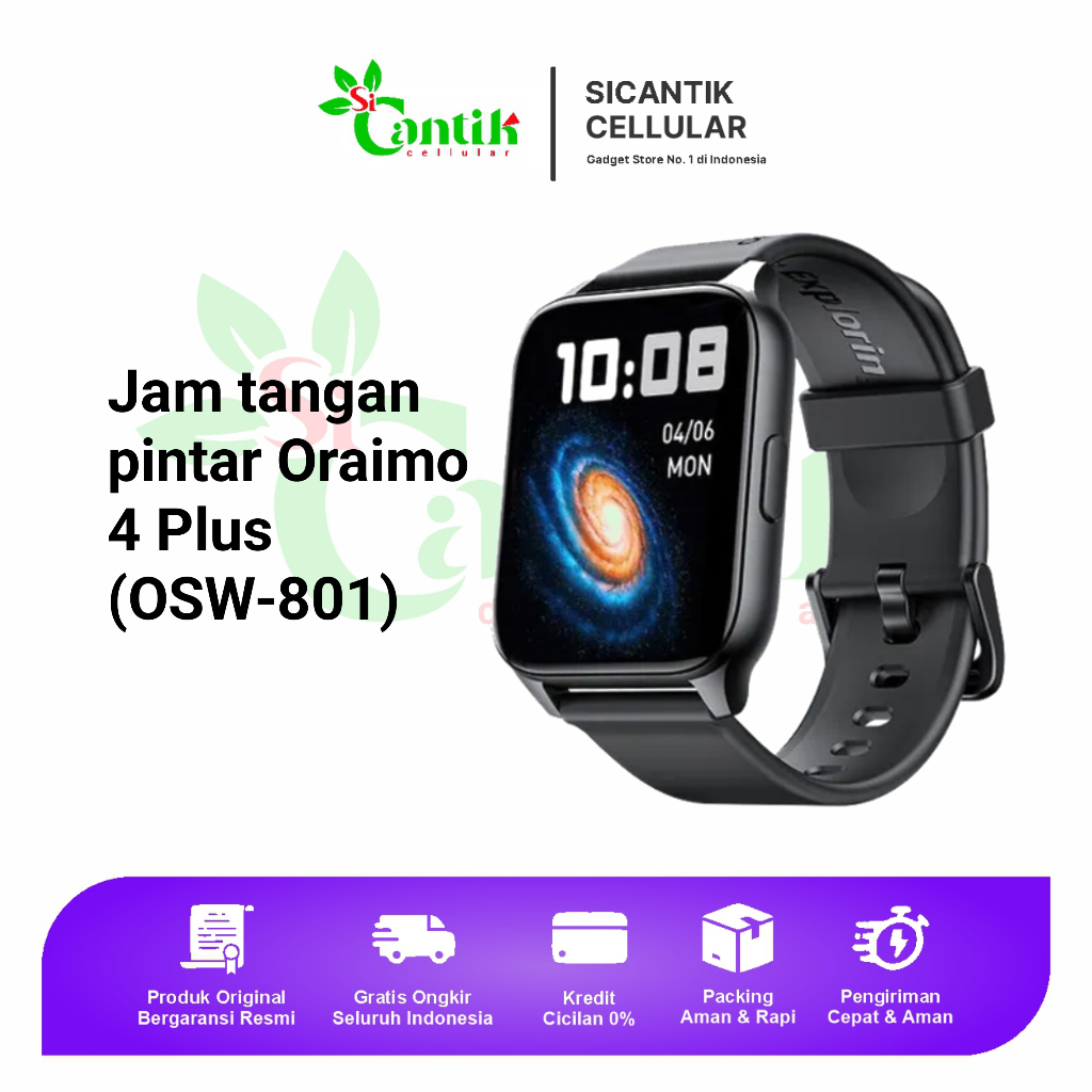 Jual Oraimo Watch 4 Plus OSW-801 Smartwatch Bluetooth Jam Digital ...