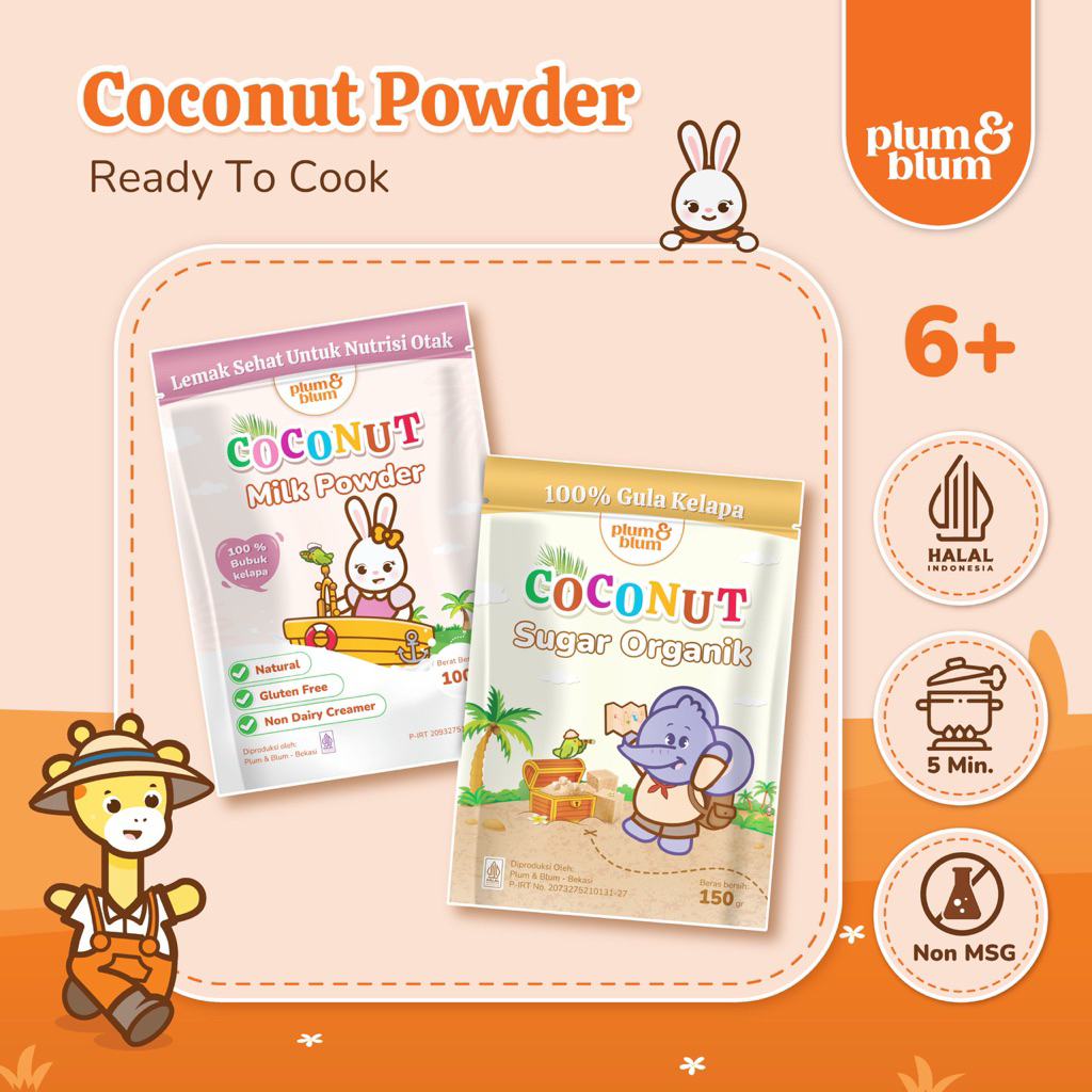 Jual Plum & Blum Coconut Milk Powder Coconut Sugar BB Booster - 1 pouch ...