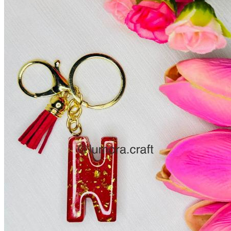 Jual Keychain Huruf Alphabet Red Color | Gantungan Kunci Huruf Alphabet ...