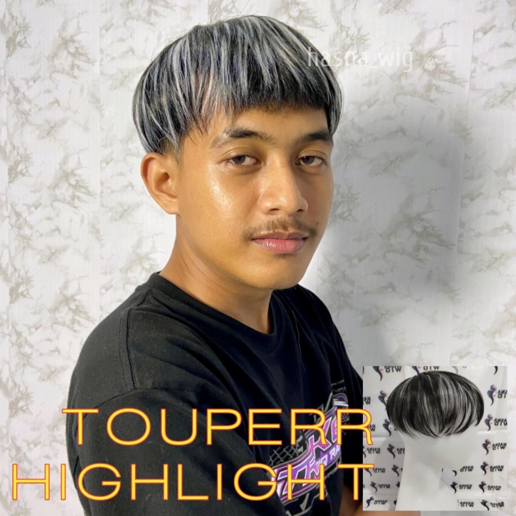 Jual WIG PENUTUP BOTAK PRIA TOUPEE RAMBUT PENDEK VERSI PRIA KOREA WARNA ...
