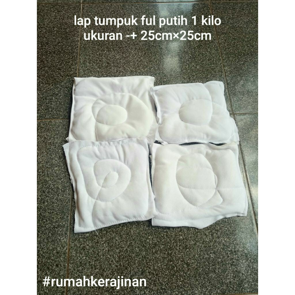 Jual (1KG)lap kain majun tumpuk putih/lap bengkel/lap murah/lap dapur ...