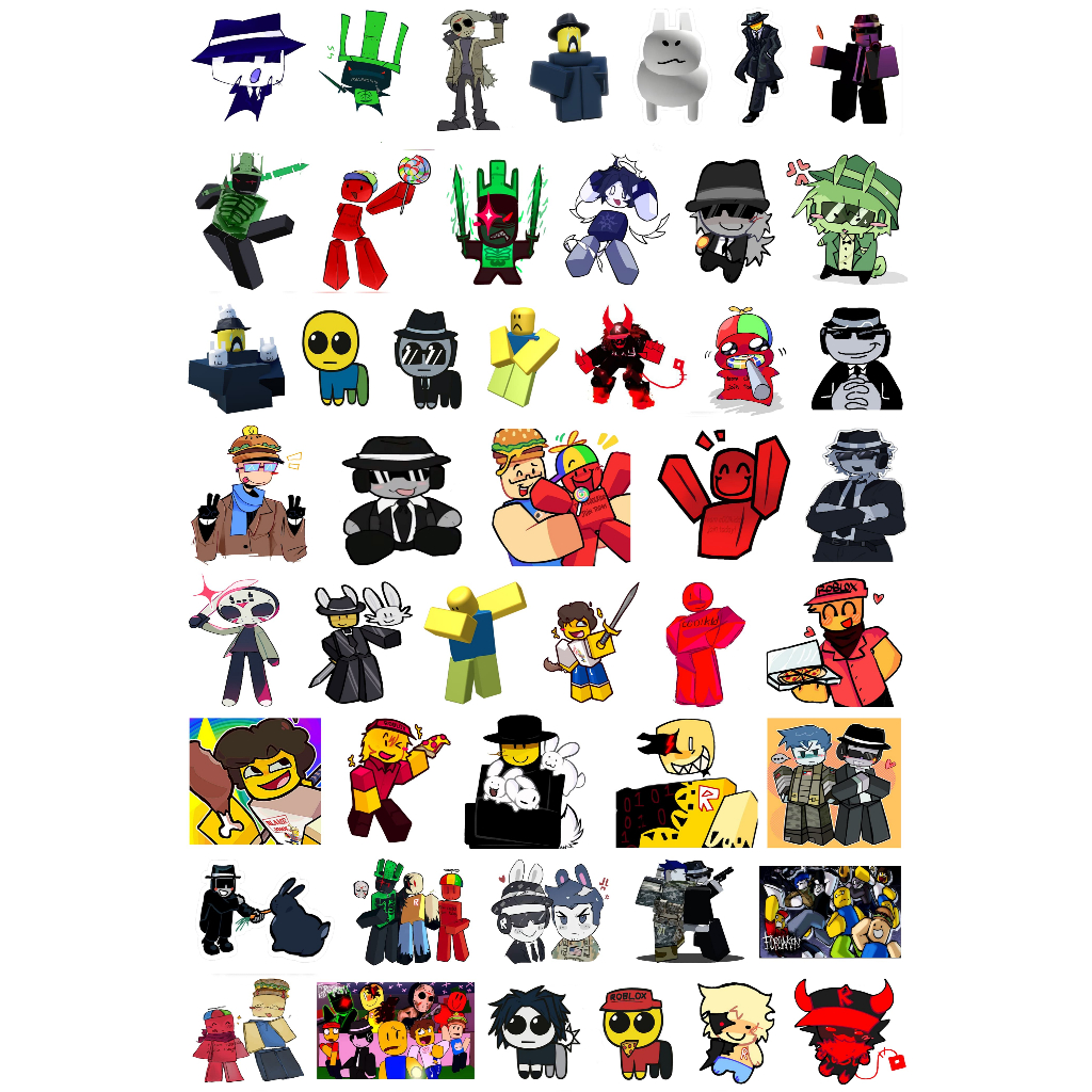 Jual FORSAKEN ROBLOX STICKER Set Isi 30pcs STIKER TEMPELAN STIKER NOOB ...