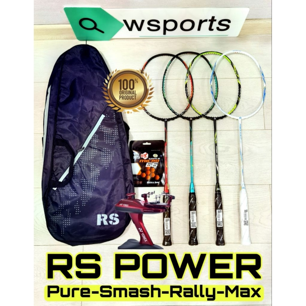Jual Raket Badminton RS Power RALLY SMASH MAX PURE NEO II III Original ...