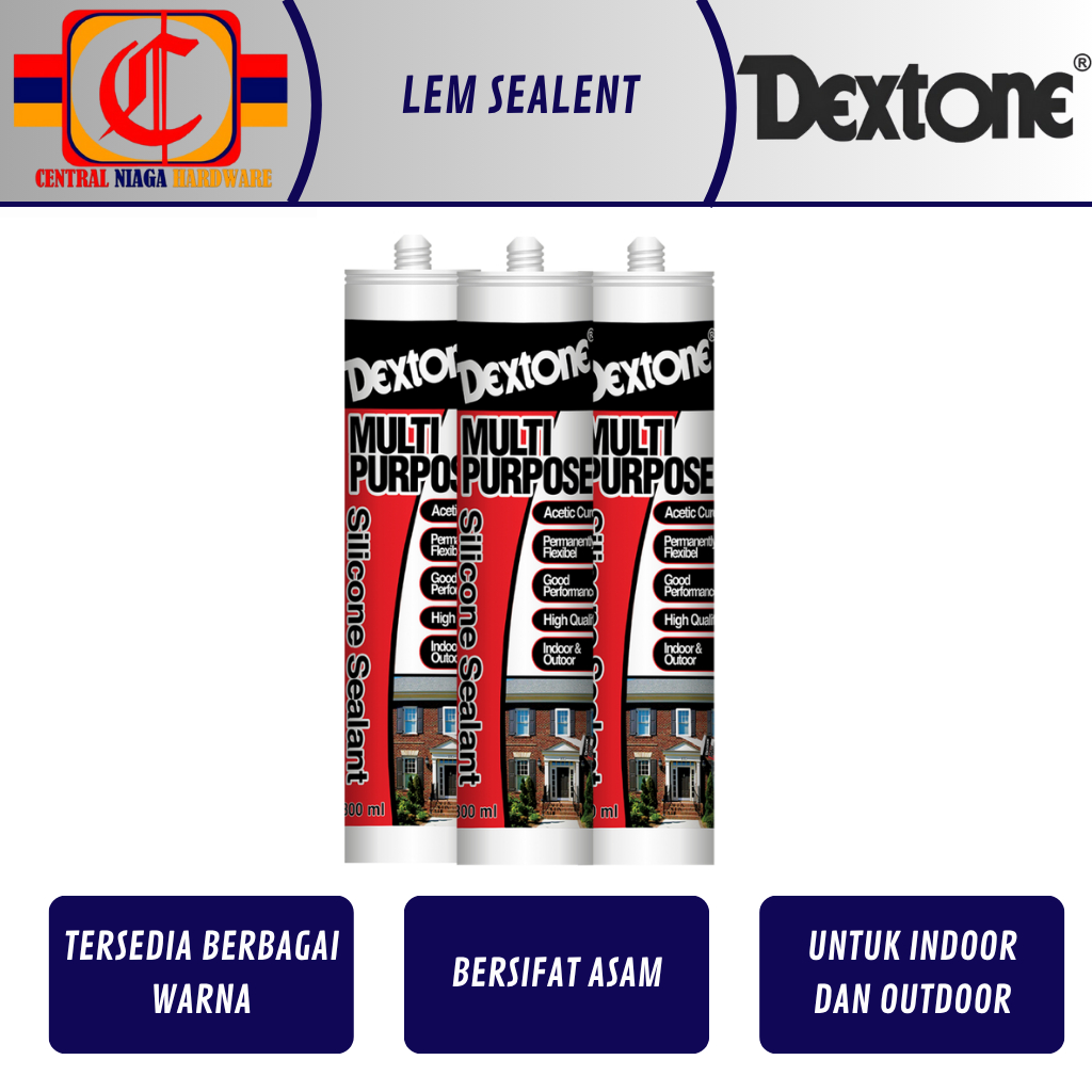 Jual Lem Dextone Tabung Multi Purpose (CLEAR,BLACK,WHITE,GREY) | Shopee ...