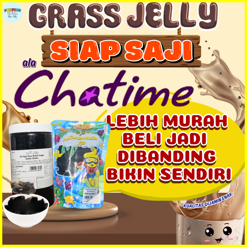 Jual GrassJellyCincauAlaChatimeAndalan KAPAL API Bubuk Kopi Coffee Powder - Grass Jelly Ala ...