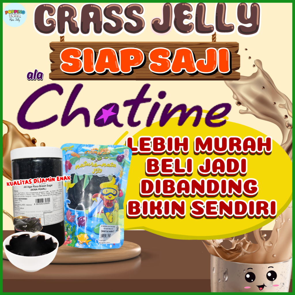 Jual GrassJellyCincauAlaChatimeCocokDengan JENIPER Sirup Sirop Syrup ...