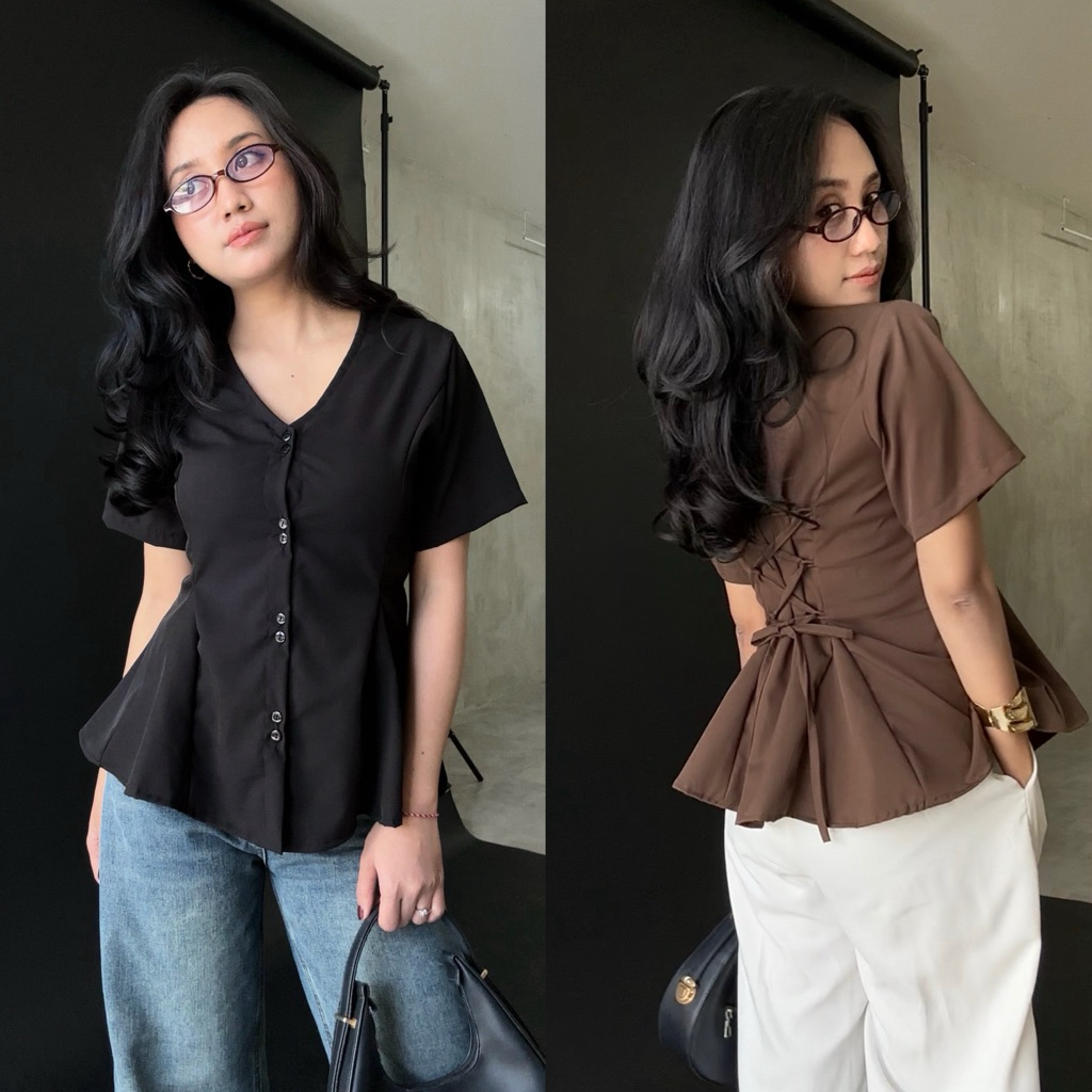 Jual WATASHI || RUTH TOP || atasan wanita, blouse wanita | Shopee Indonesia